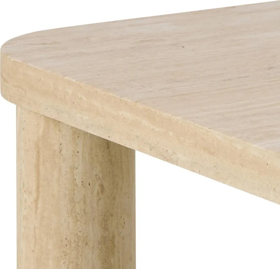 Konferenční stolek Solano 60 cm béžový travertin