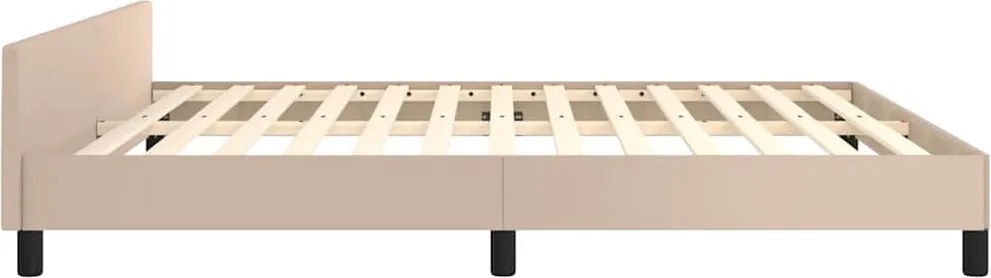 Rám postele s čelem cappuccino 160x200 cm umělá kůže 3125584