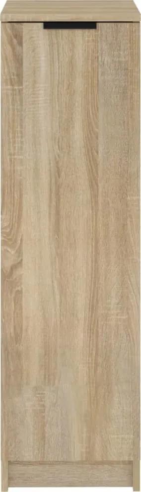 vidaXL Botník 30 x 35 x 100 cm kompozitní dřevo [811433] Barva: bílá s vysokým leskem
