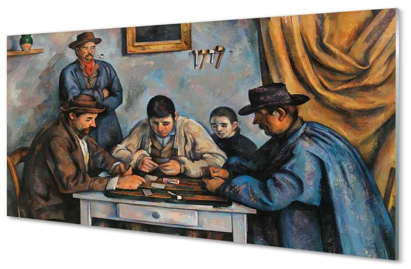 Skleněný panel Art karetní hra 125x50 cm