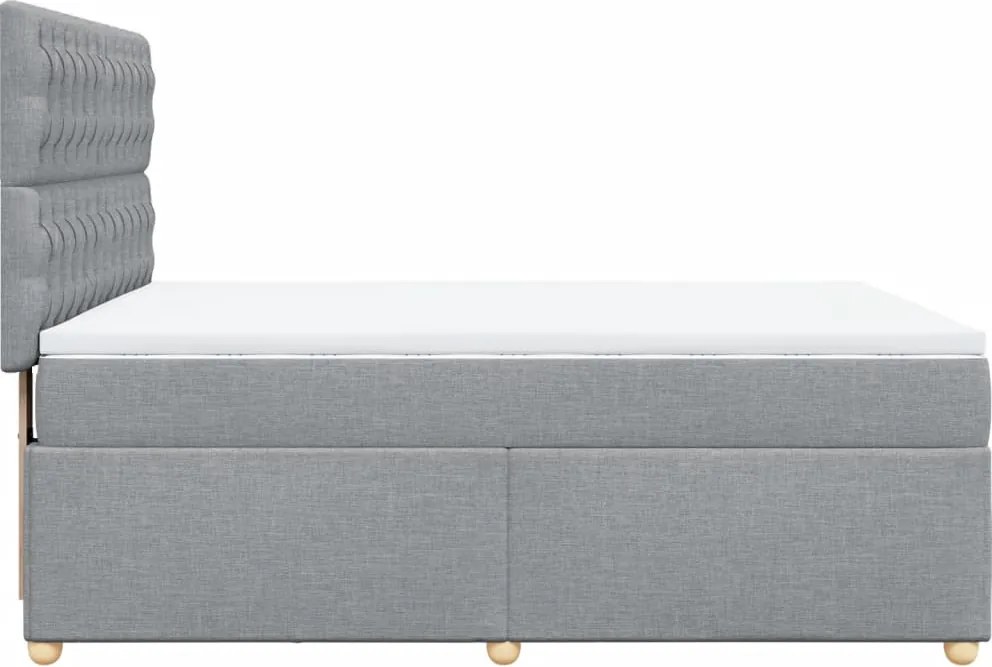 Box spring postel s matrací světle šedá 140 x 190 cm textil 3291282