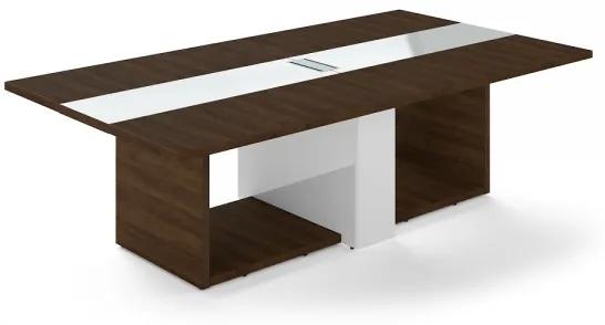 Jednací stůl Trevix 260 x 140 cm / Dub Charleston a bílá
