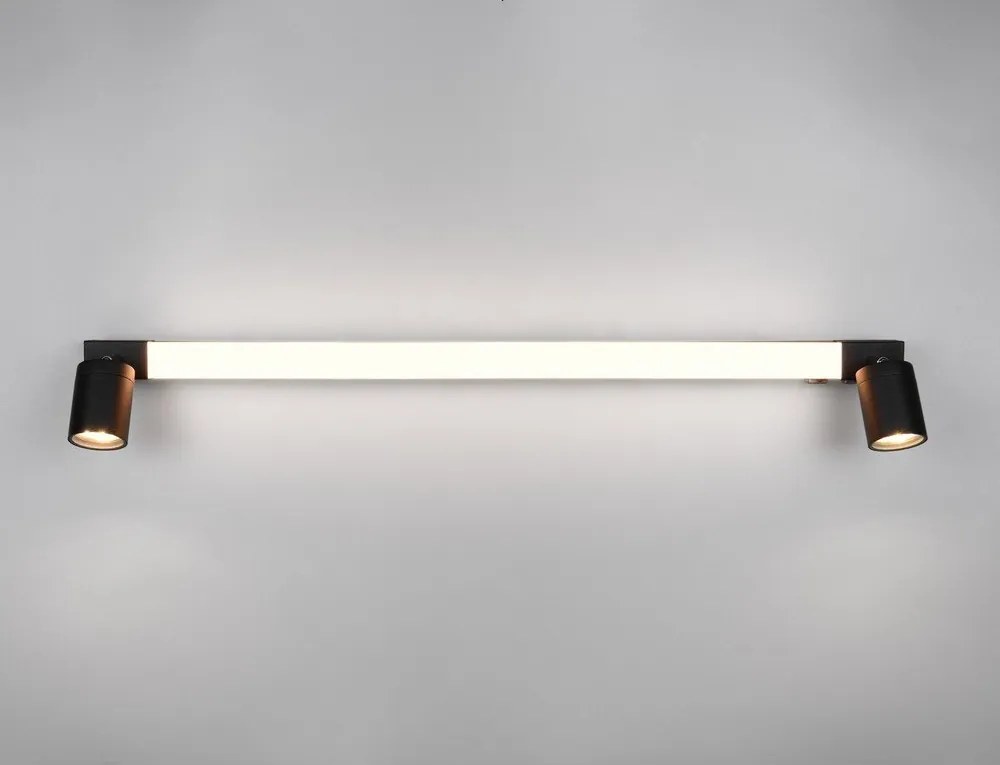 Matně černé LED nástěnné svítidlo Enrico – Trio