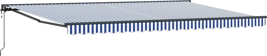 Rám markýzy Modrá a bílá 500 × 300 cm 3331198