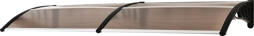 Outsunny Slunečník pro Přední Dveře 75x195x23 cm Ochrana před Sluncem a Deštěm Alu Hnědý | Aosom
