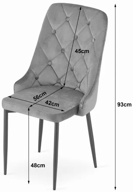Set jídelních židlí CAPRI granát (4ks)