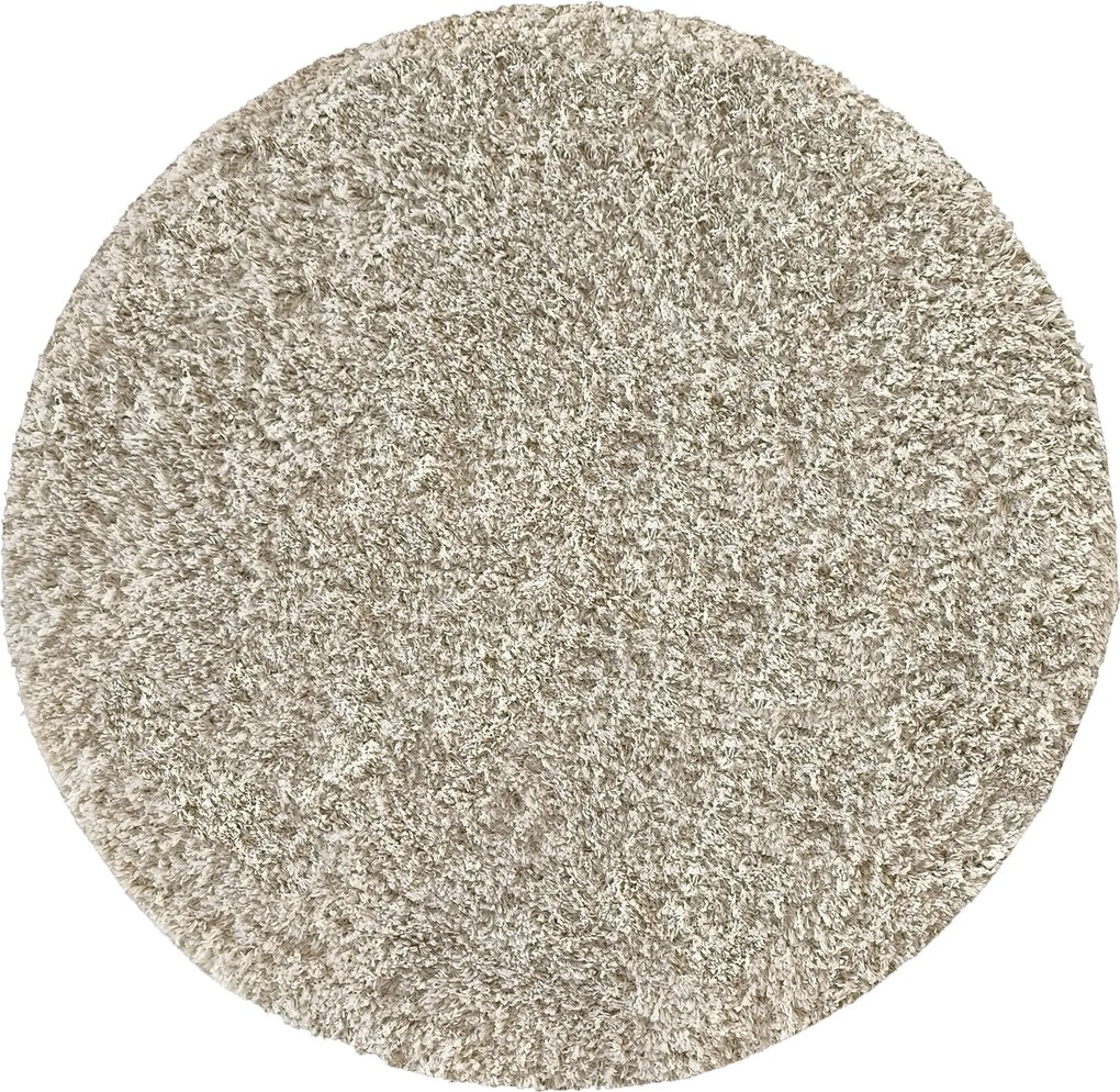 DY Krémový kulatý huňatý koberec Camel Rozměr: 60 cm