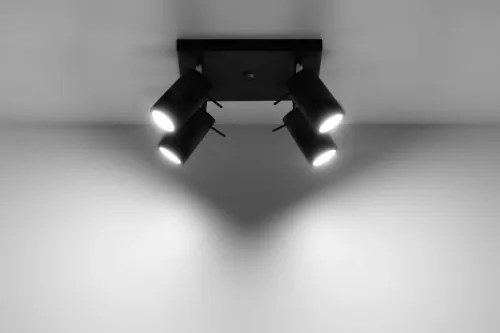 Stropní bodové svítidlo SOLLUX Ring 4 GU10 4x40W SL.0094 černá