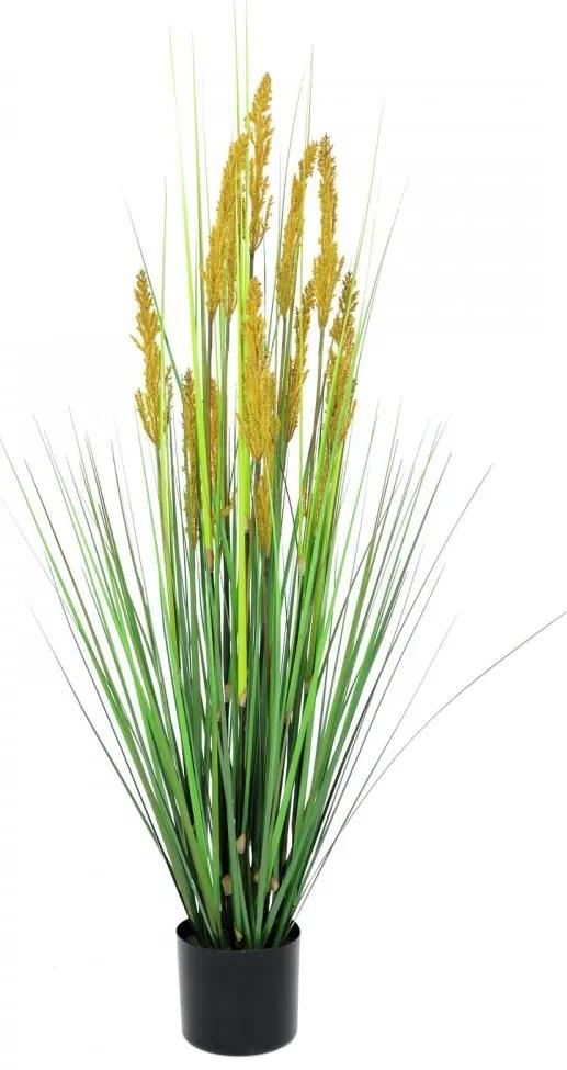 Umělá květina - Polní tráva s klasy, 120 cm