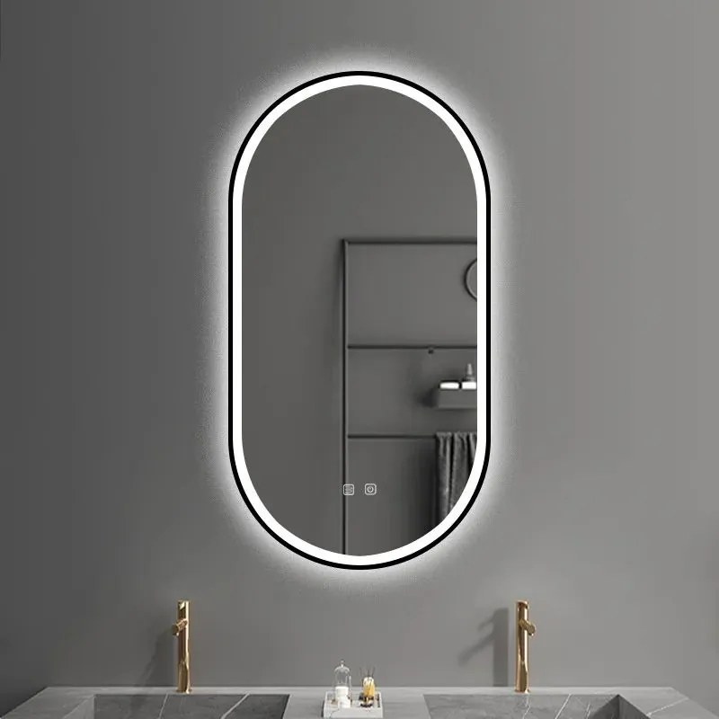 Tutumi Oválné zrcadlo 50x100 cm s vyhříváním a regulovatelným LED osvětlením HOM-02505