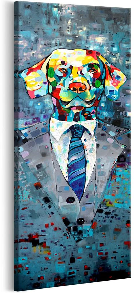 Obraz - Dog in a Suit 45x135