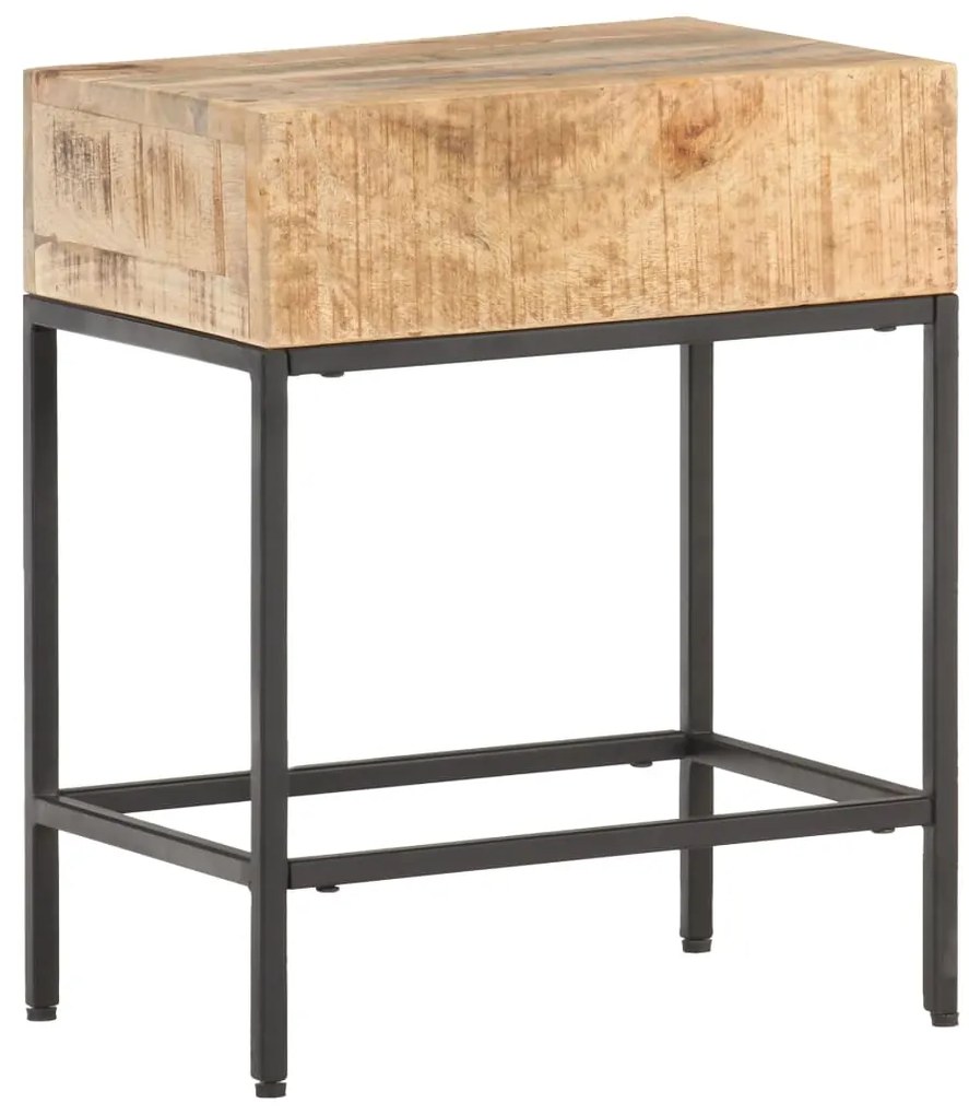 Odkládací stolek 40x30x50 cm masivní hrubé mangovníkové dřevo - Default Title