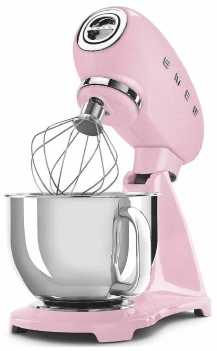 Kuchyňský robot Smeg 50's style SMF03PKEU / 800 W / 4,8 l / pastelově růžová