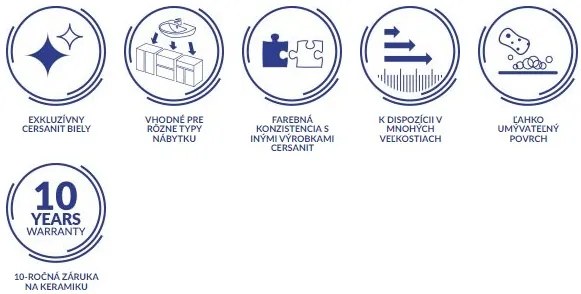 Cersanit Mille, skříňkové umyvadlo 100x45 cm, bílá, K11-2324