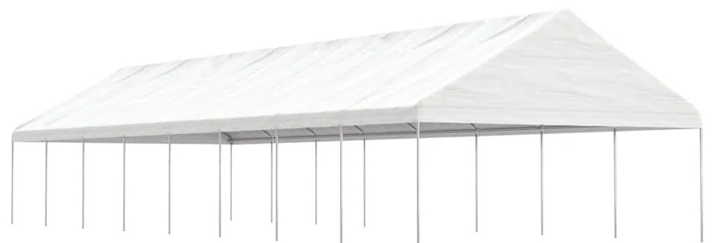 Altán se střechou bílý 17,84 x 5,88 x 3,75 m polyethylen 3155524