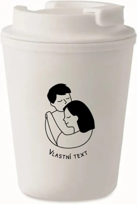Personalizovaný cestovní termohrnek - pár v objetí