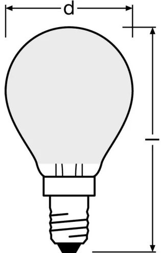 LED žárovka E14 LEDVANCE 3,4W (40W) teplá bílá (2700K)