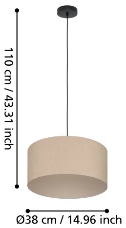 Eglo 900859 - Lustr na lanku FENIGLIA 1xE27/40W/230V