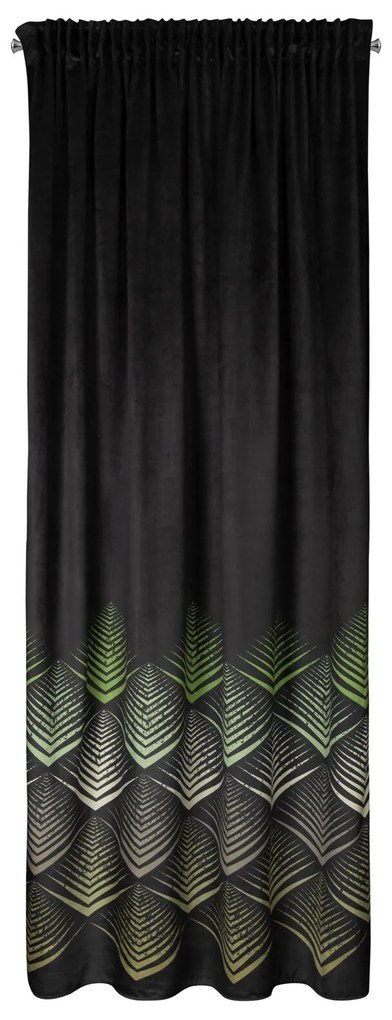 ZATEMŇOVACÍ ZÁVĚS NA PÁSCE ANGELINA 140X270 CM ČERNÁ