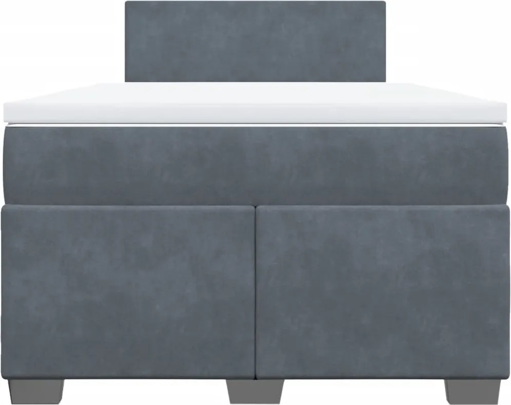 Box spring postel s matrací tmavě šedý 120x190 cm samet 3288553