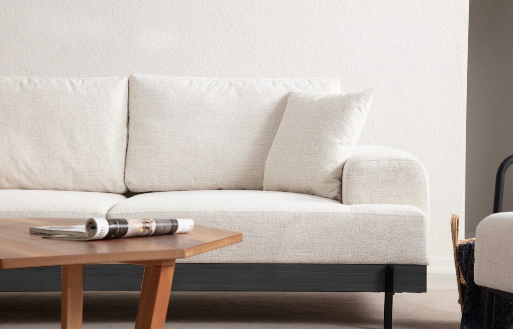 Hanah Home Třímístná pohovka ETI bílá 220 cm