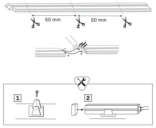 LED Pásek NEON 5m LED/48W/24V 4000K IP65