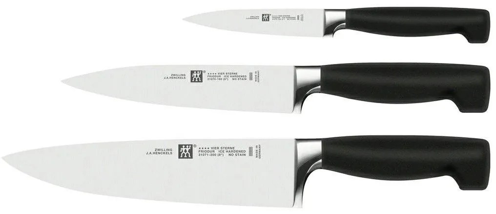 Zwilling Four Star set nožů - 3 ks (kuchařský, plátkovací, špikovací)