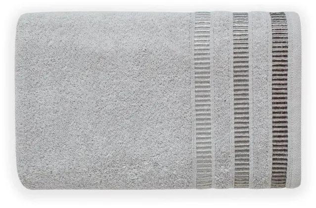 Bavlněný ručník Sagitta 70x140 cm stříbrný
