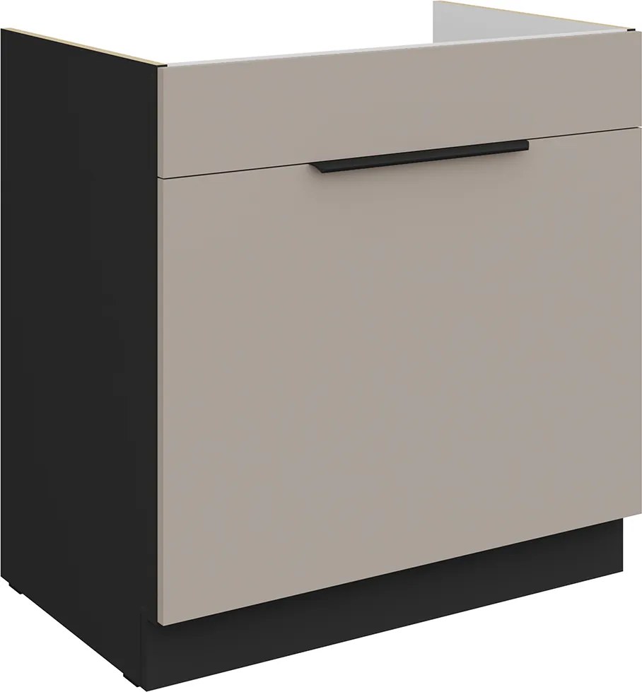 ARIA cb | dolní skříňka 80 ZL 1S dřezová | 80 cm | PREMIUM BOX | černá/béžová