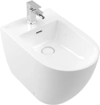 Villeroy & Boch Subway 3.0 - Stojící bidet, s přepadem, otvor pro baterii, CeramicPlus, alpská bílá 447100R1