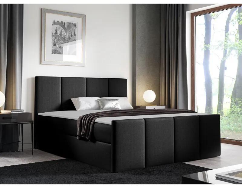 Kontinentální postel Bautista, Rozměr postele: 180x200, Barva:: ekokůže Soft 017 (bílá)