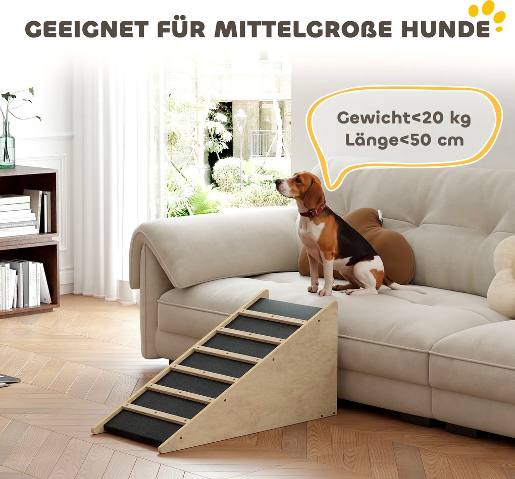 PawHut rampa pro psy protiskluzová pomůcka pro vstup do kufru auta do 20 kg pro středně velké psy 90x40x45cm lehká a stabilní | Aosom.de