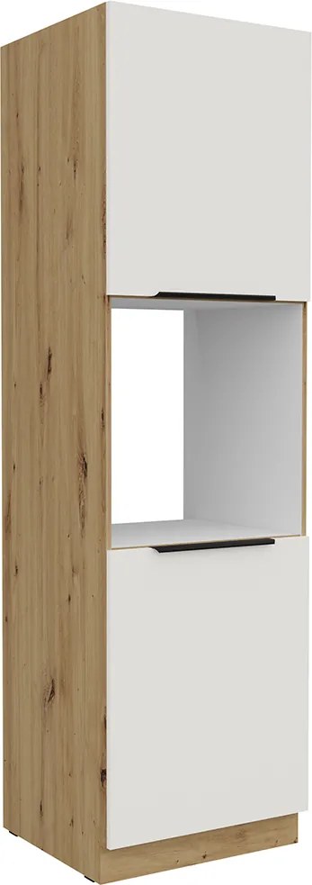 ARIA az | vysoká skříňka 60 DP-210 2F na vestavnou troubu | 60 cm | ANTI FINGERPRINT povrch | artisan/bílá