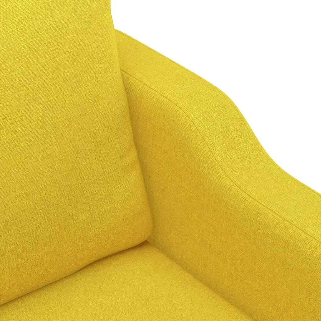 4dílná sedací souprava s poduškami světle žlutá textil 3201783