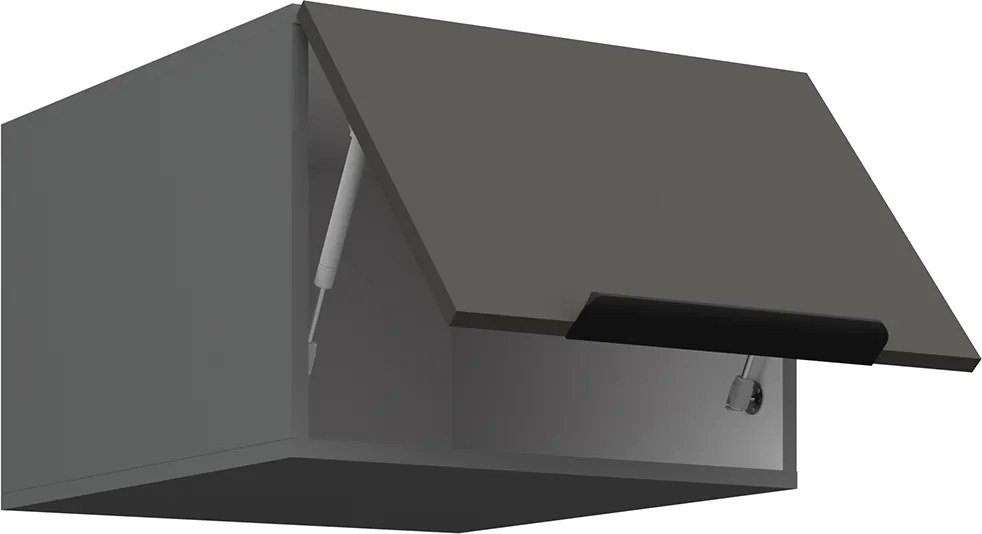 ARIA pi | horní skříňka 50 NAGU-36 1F výklopná | 50 cm | HLUBOKÁ | ANTI FINGERPRINT povrch | antracit/šedá grafit