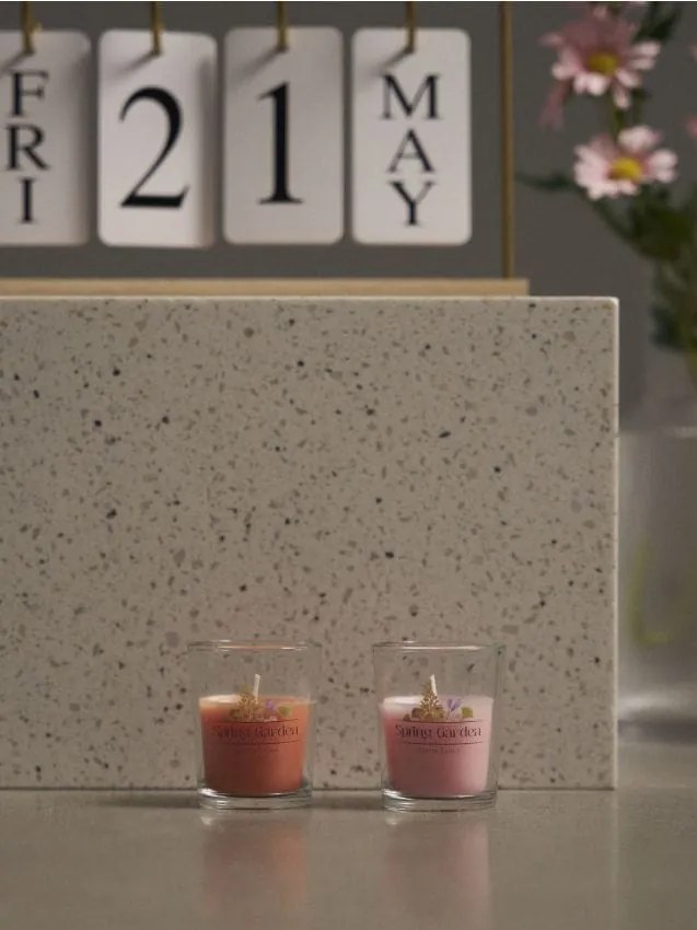 Sinsay - Vonné svíčky Spring Garden 2 pack - pastelová růžová