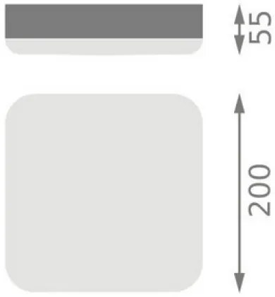 LED svítidlo s pohybovým čidlem LEDVANCE SF Square Slim 19W 4000K 200mm IP65 4099854102912