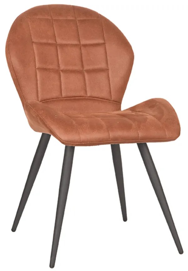 LABEL51 Dining chair Sil - Cognac - Microfiber Color: Cognac
