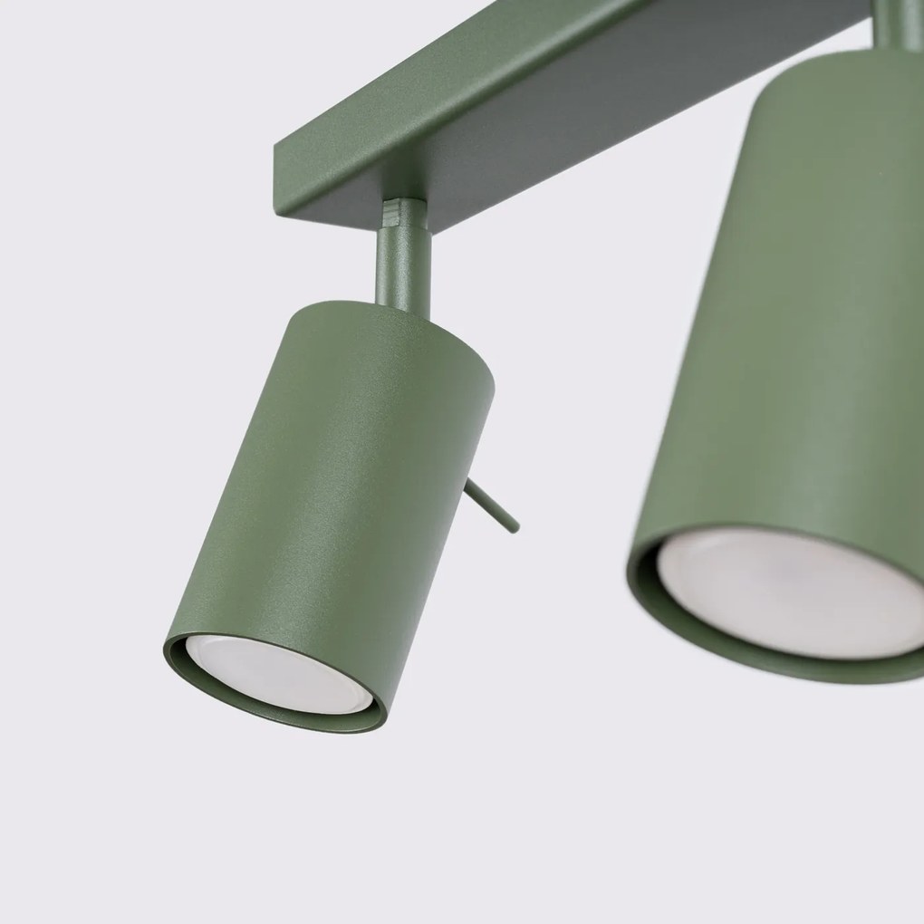 Sollux Lighting Stropní svítidlo RING 3L olivově zelené