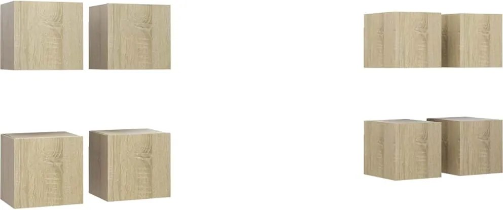 Nástěnné TV skříňky 8 ks dub sonoma 30,5 x 30 x 30 cm 3079054