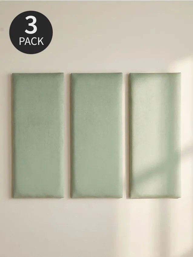 Sinsay - Obdélníkové čalouněné panely 3 pack - zelená