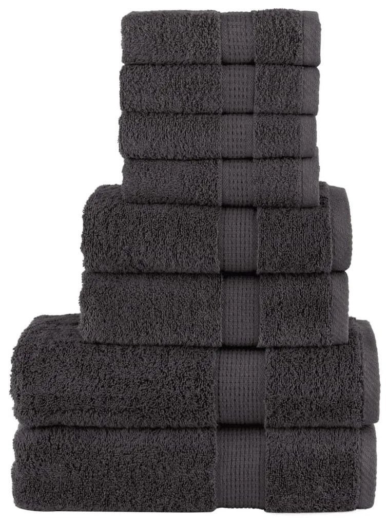 8dílná sada ručníků Premium SOLUND antracitová 600 g/m² 137537