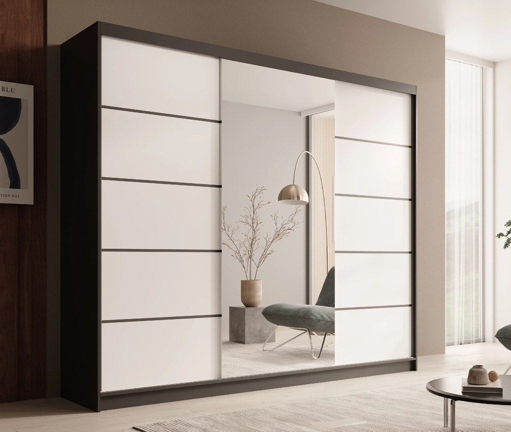 ADRK Furniture Posuvná skříň Etna 250 ADRK-SW-ETN-BW-250