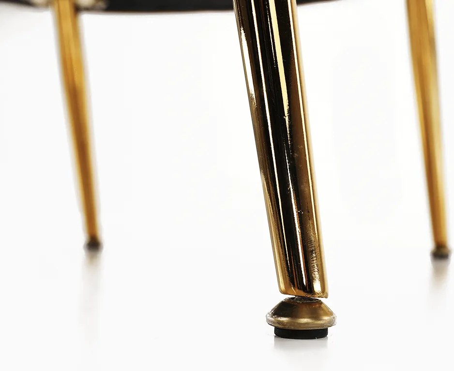 Křeslo ve stylu Art-deco, růžová Velvet látka / gold chrom-zlatý, NOBLIN