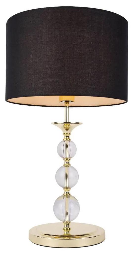 Zuma Line stolní lampa Rea II Barva kování: Zlatá, Barva stínidla: Černá