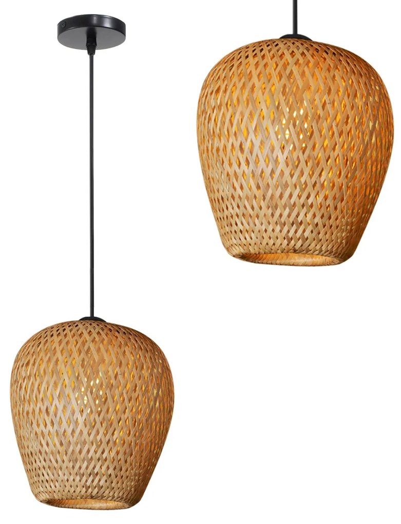 Toolight, závěsné svítidlo Natural 1xE27 APP885-1CP, přírodní, OSW-05245
