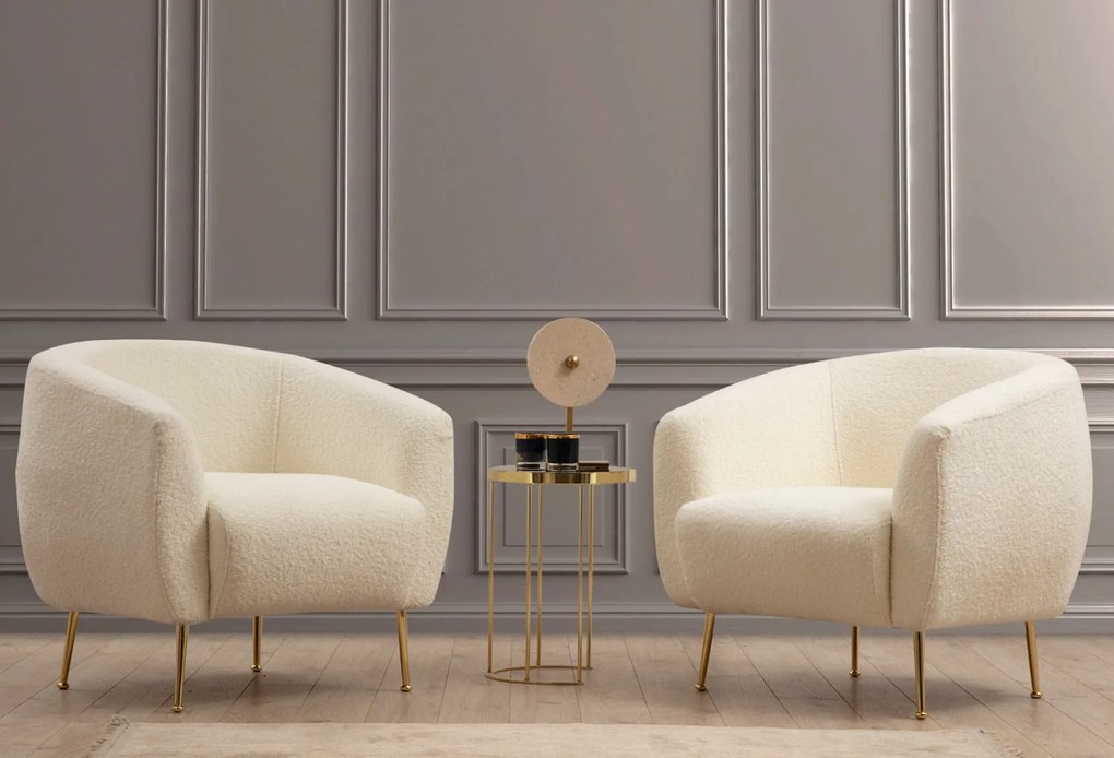 KALUNE DESIGN křeslo ESES krémová 859FTN2043