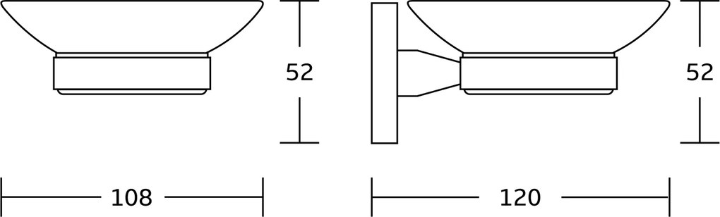 Aqualine Aqualine, SAMBA mýdlenka, mléčné sklo, černá, SB202