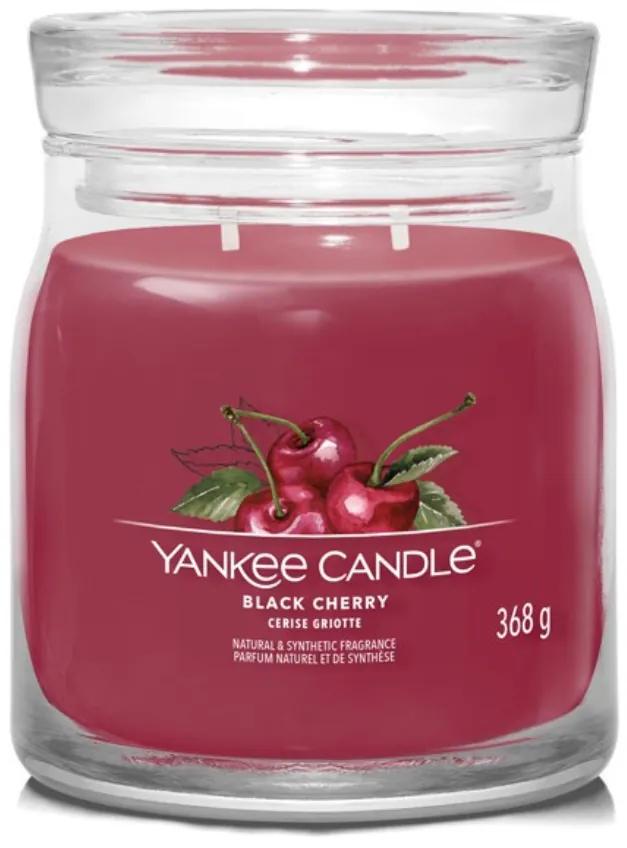 Střední vonná svíčka Yankee Candle Black Cherry Signature