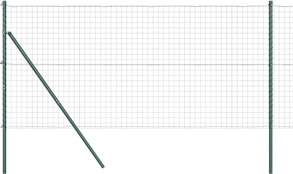 Euro plotové kotvení 25 x 1,2 m Ocel potažená PVC Zelená 3350315